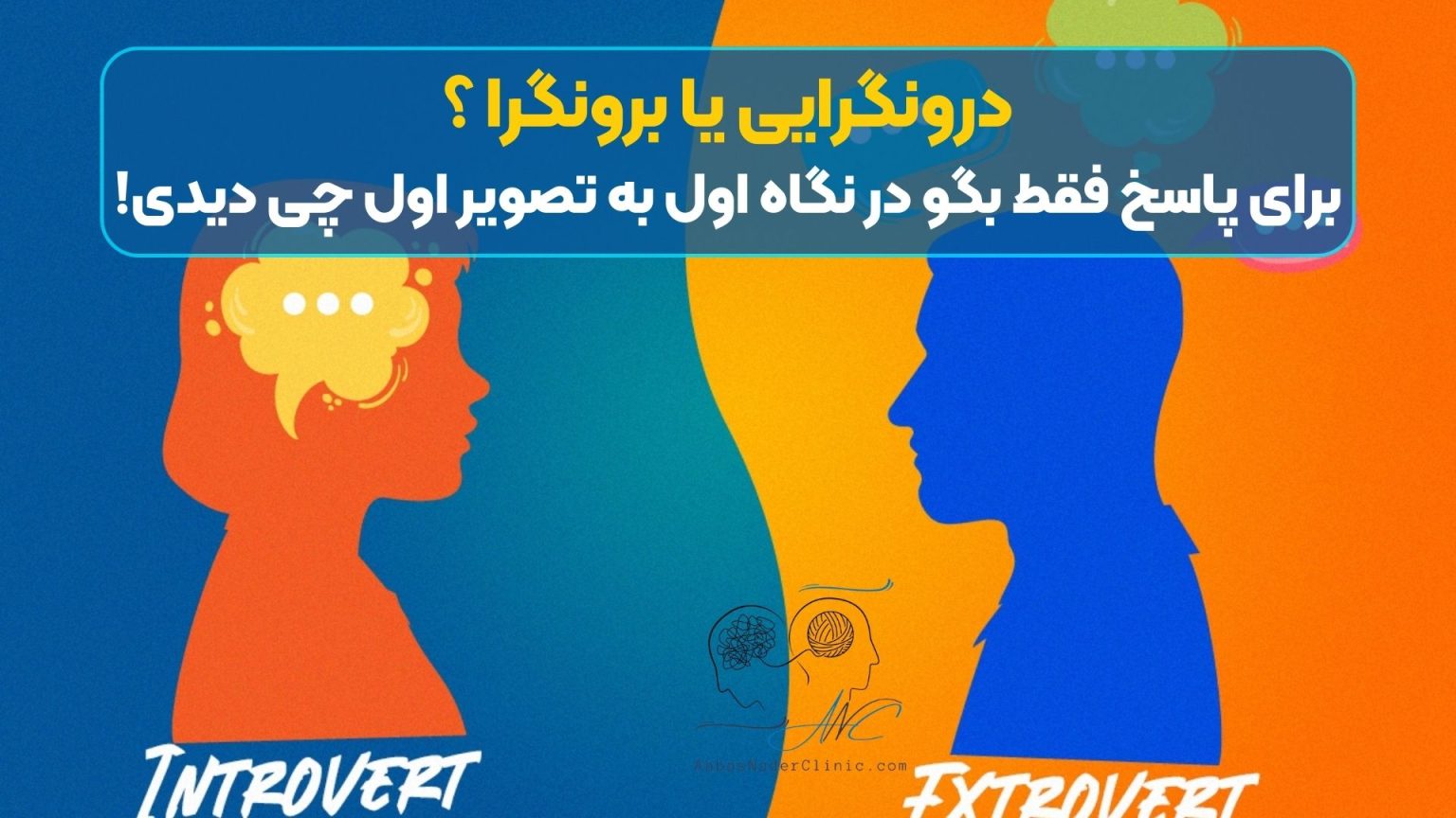 درونگرایی یا برونگرا ؟ برای پاسخ فقط بگو در نگاه اول به تصویر اول چی